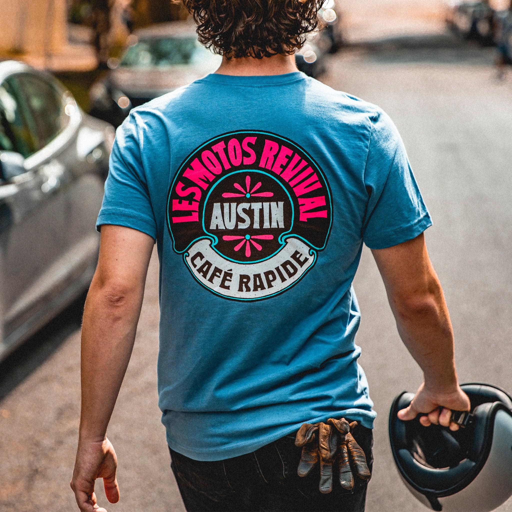 Revival Fast Coffee T-Shirt - Steel Blue | Revival Cycles
