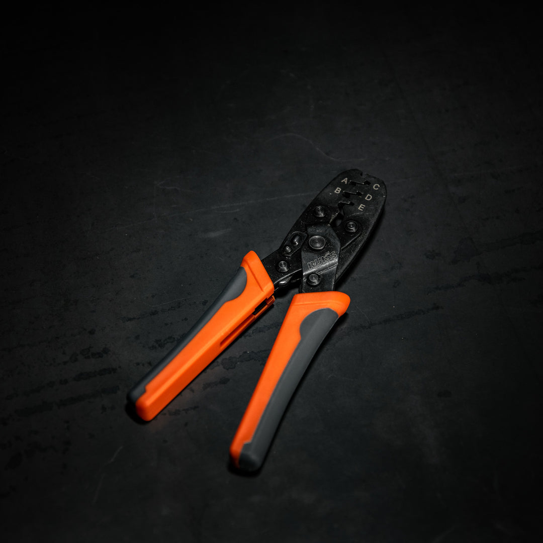 Double barrel crimp tool store